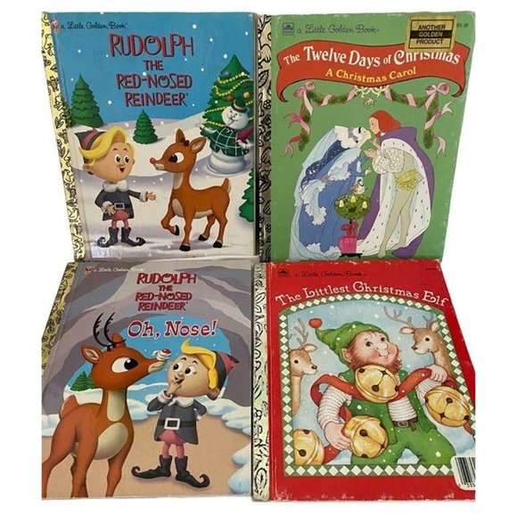 Scholastic | Toys | Books4 Little Golden Books Christmas Rudolph Elfs 2 ...